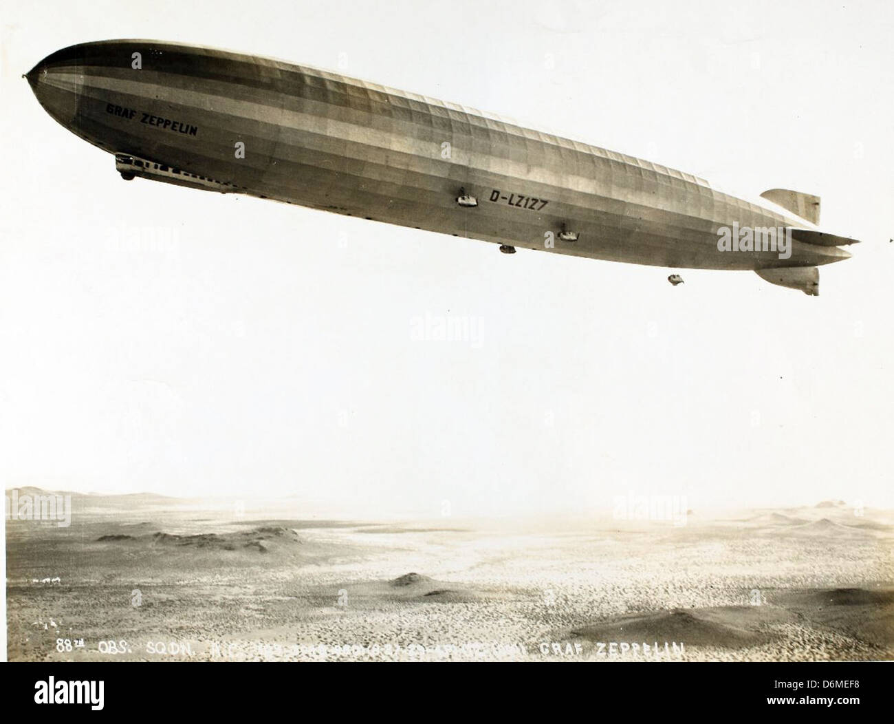 The Zeppelin D-LZ 127 Graf Zeppelin, operated by Deutsche ...