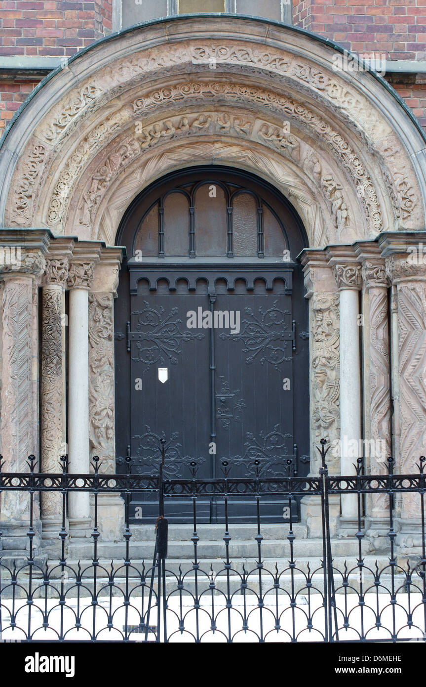Romanesque portal from Olbin Cistertian Abbey Wroclaw Stock Photo - Alamy