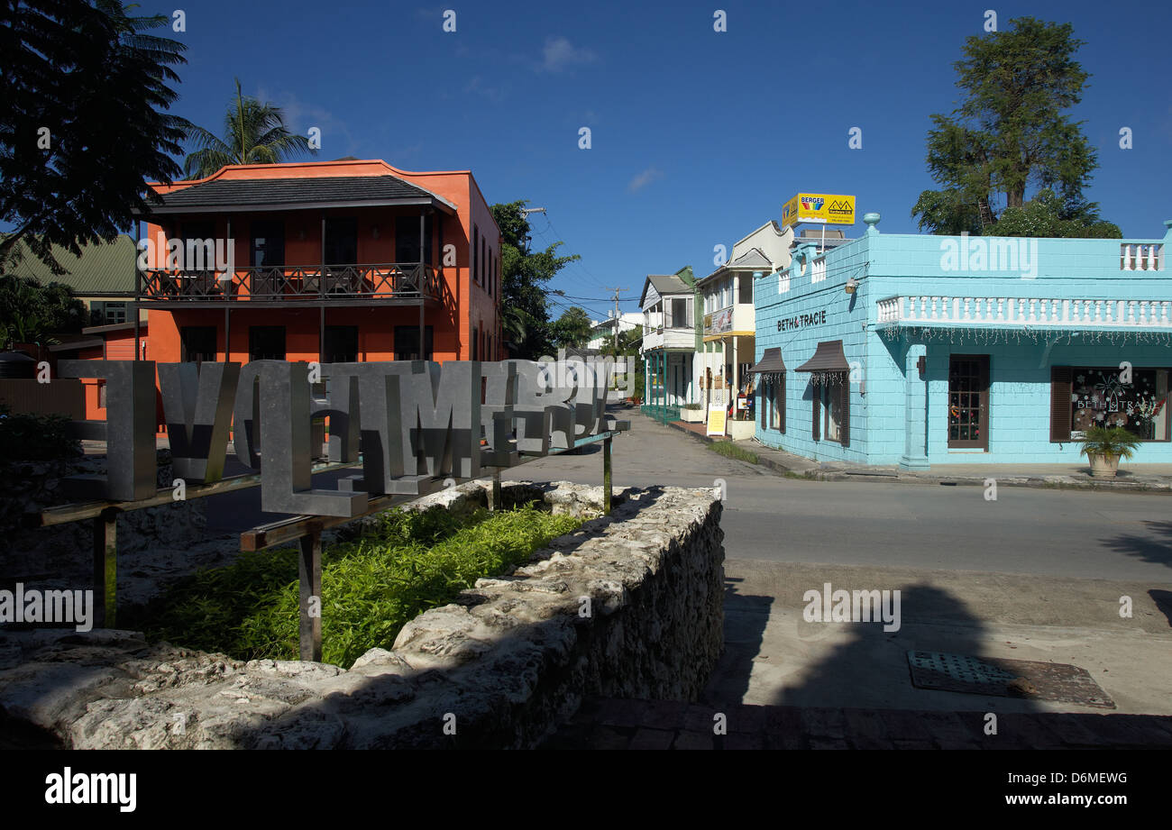 Holetown, Barbados, overlooking the shopping center Limegrove Stock ...
