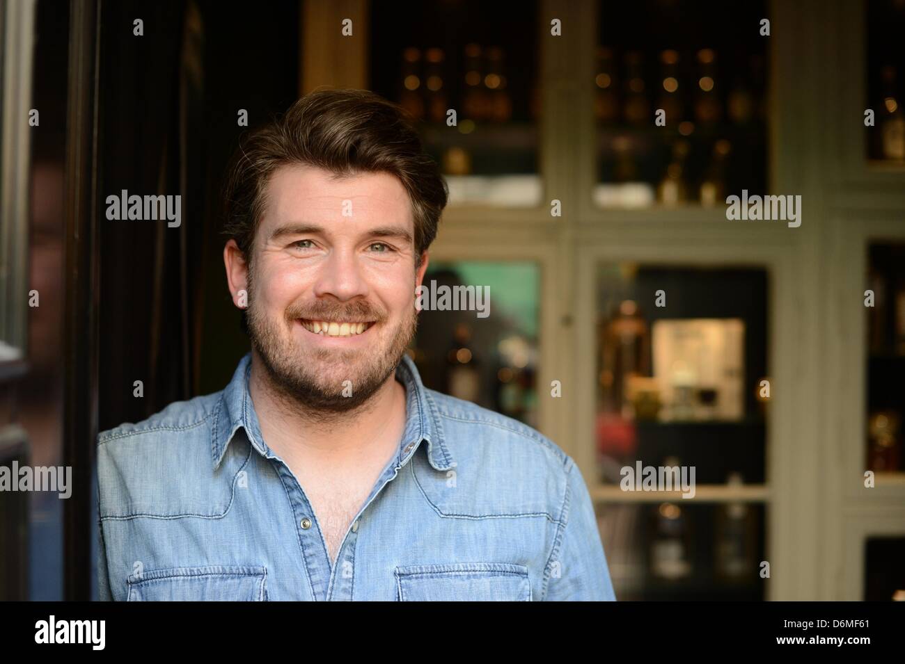 Bar owner and inn keeper of 'Thomas Henry"' , Sebastian Brack, stand in ...