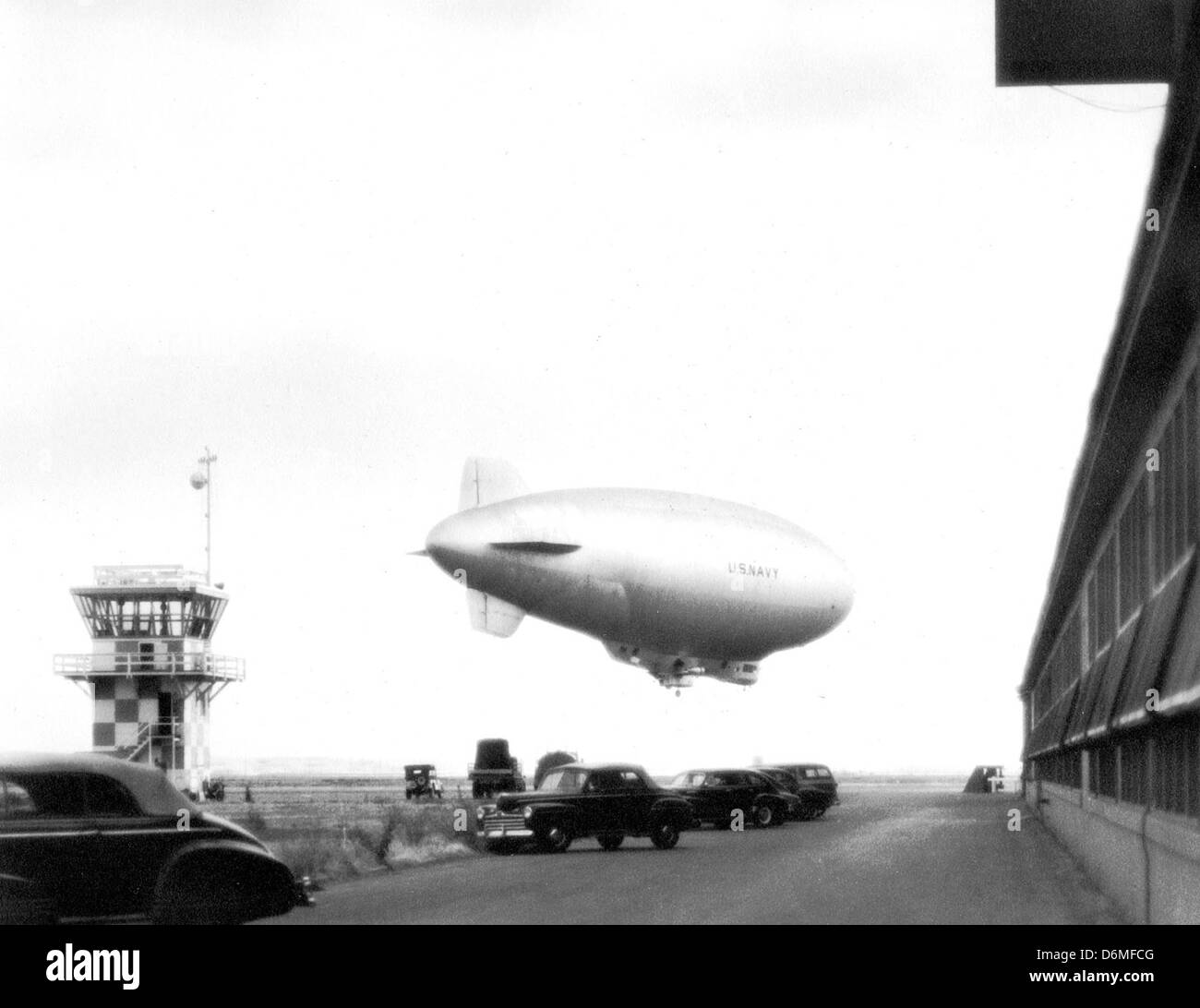 The Goodyear M-1, a military blimp, operated at NAS Santa Ana from 1946 ...