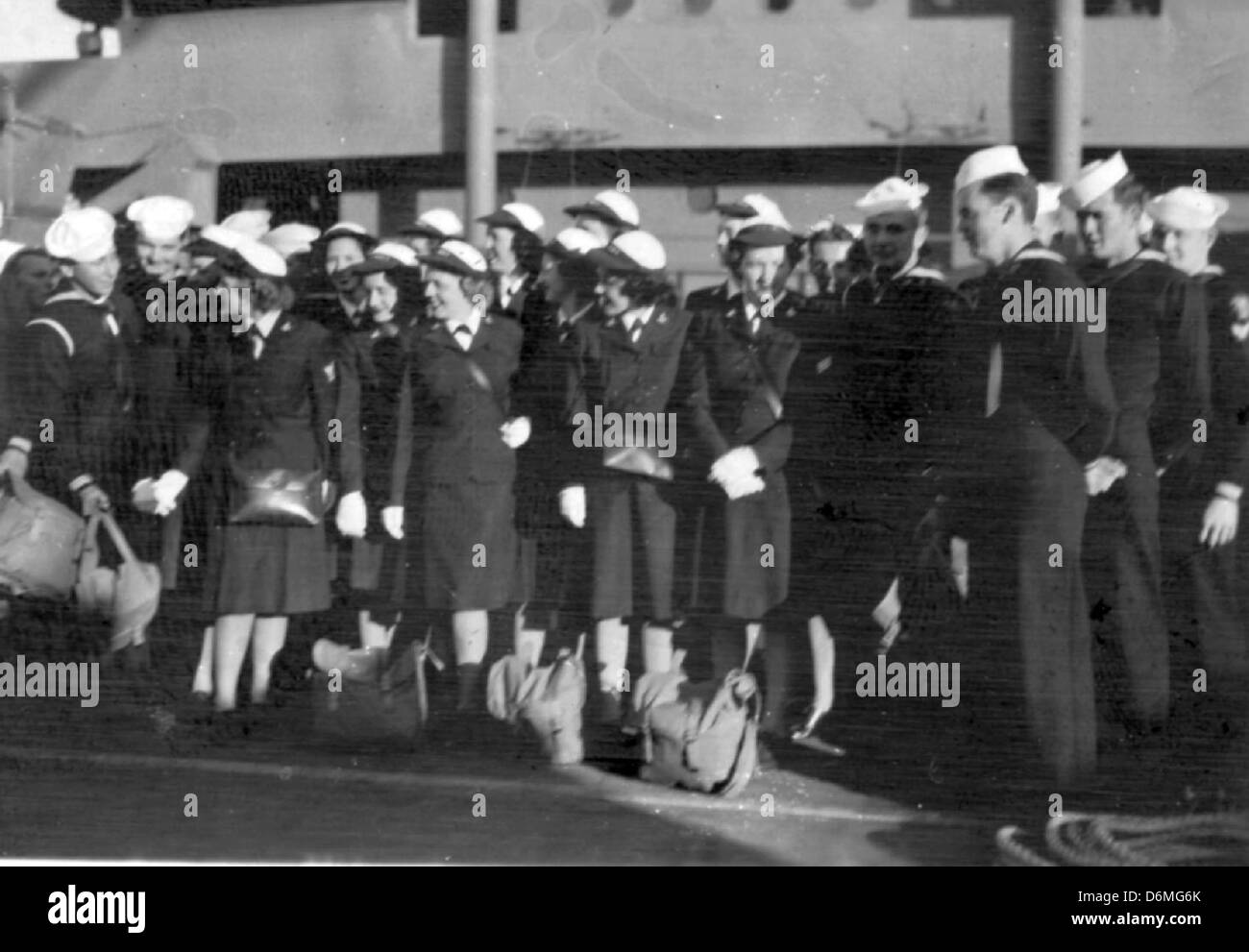 This image captures the journey aboard the USS Braxton, APA 138, during ...
