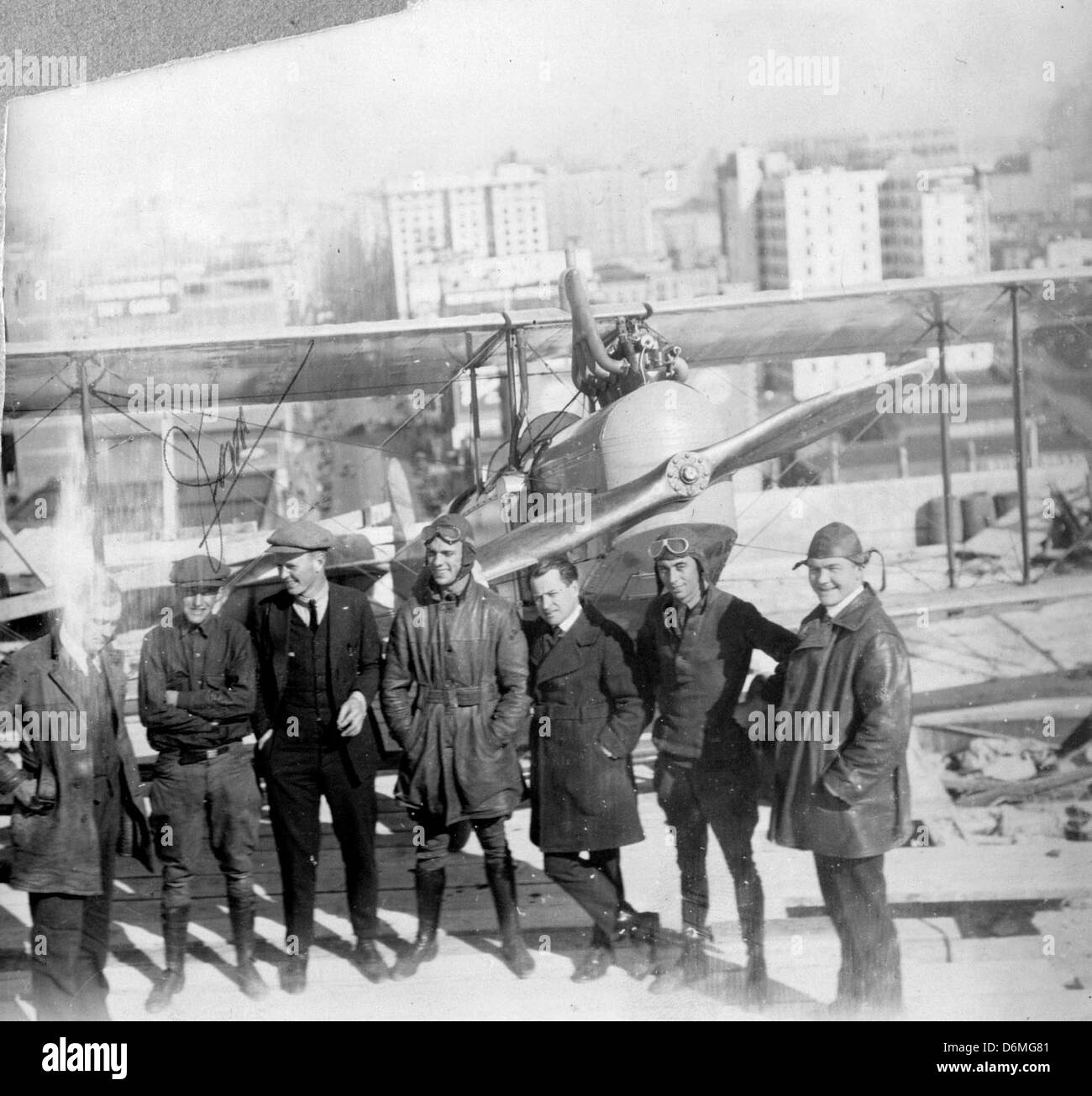 This photo illustrates Frank Clark's historic 1920 flight from a Los ...