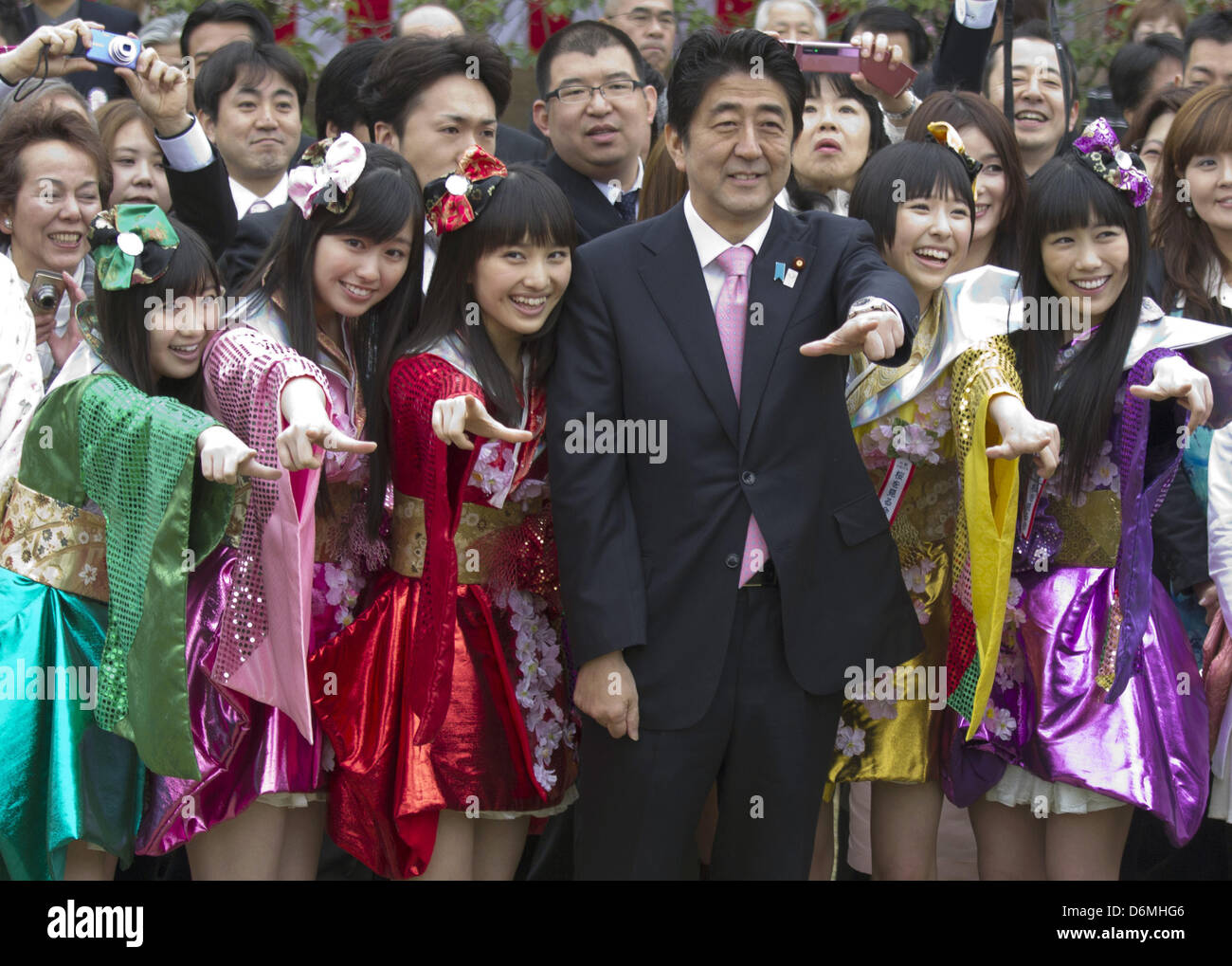 Tokyo, Japan. 20th April, 2013. Japanese Prime Minister SHINZO ABE ...