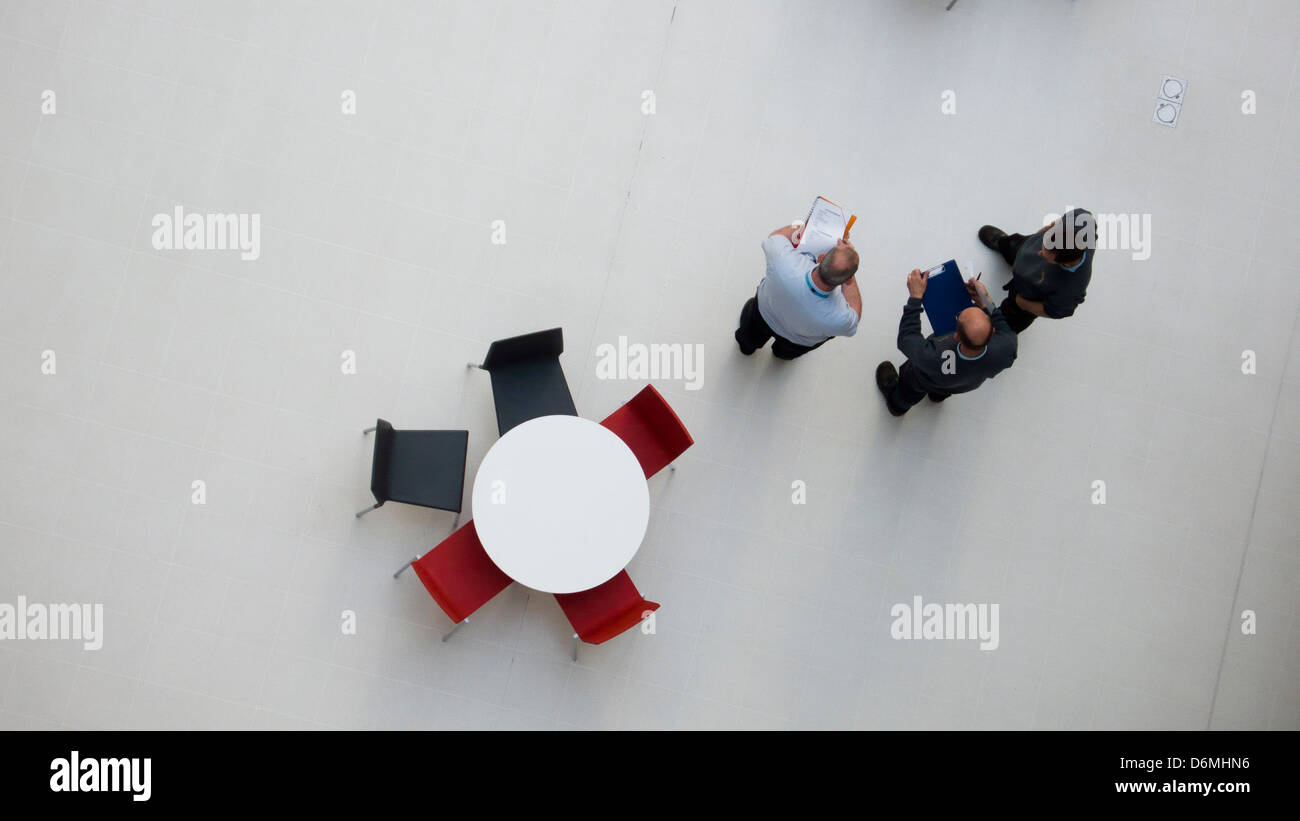 Chairs above round hi-res stock photography and images - Alamy