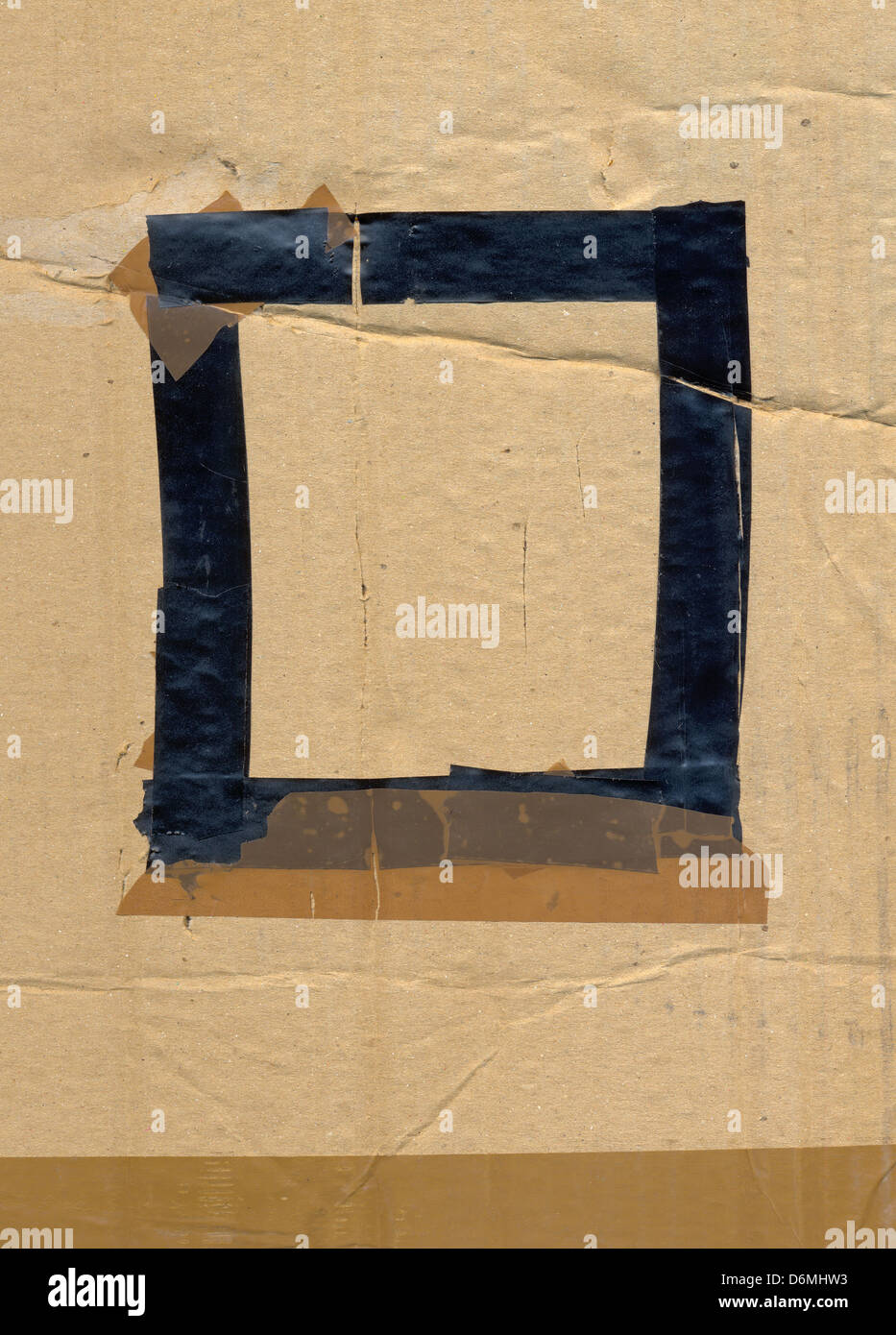 Grunge adhesive tape border frame cardboard paper background. Design ...