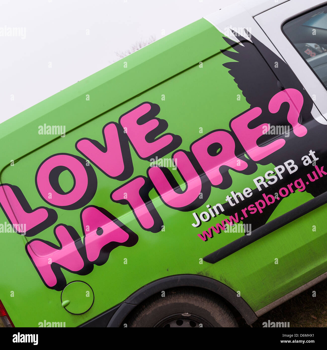 An RSPB van in the Uk Stock Photo - Alamy