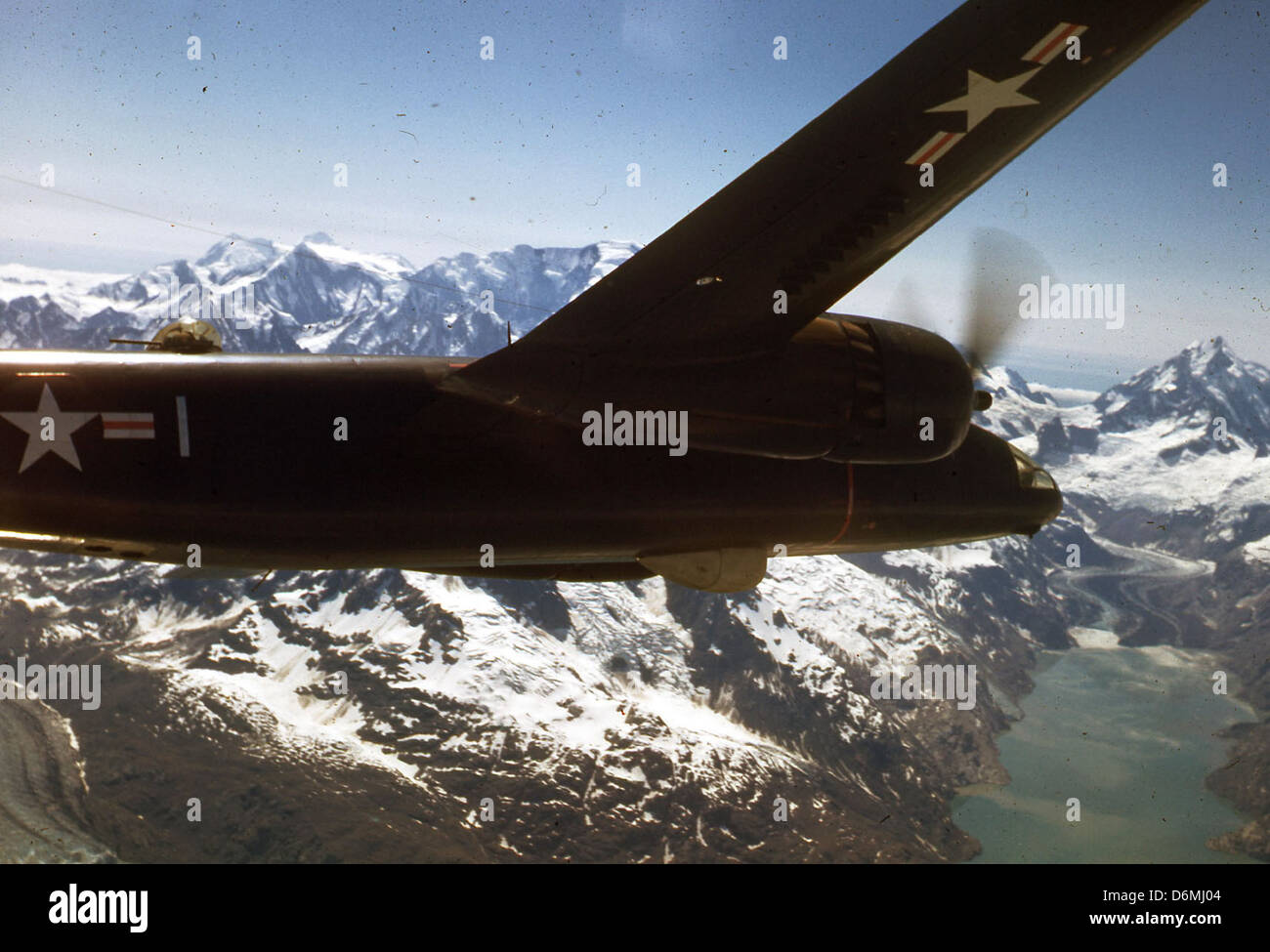 This photo shows a P2V-2 aircraft of VP-4 stationed in Alaska in 1948 ...