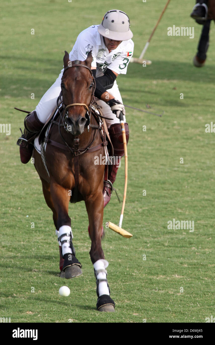 Dubai, United Arab Emirates, polo player Stock Photo - Alamy