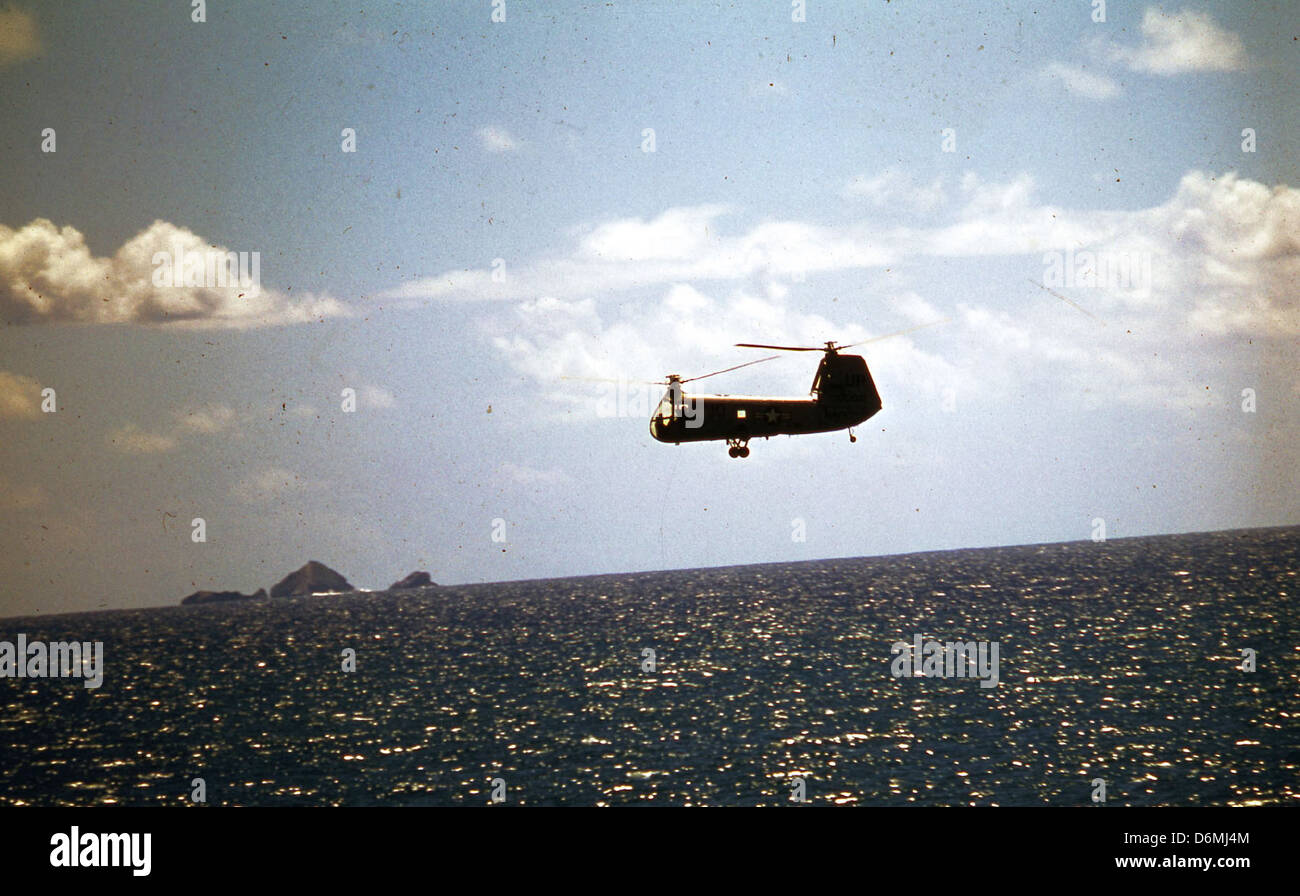 This photo captures the HUP-2 helicopter, a key part of U.S. Navy ...