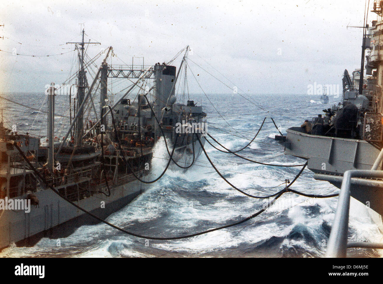 This photograph showcases a fleet oiler from 1958, part of the U.S ...