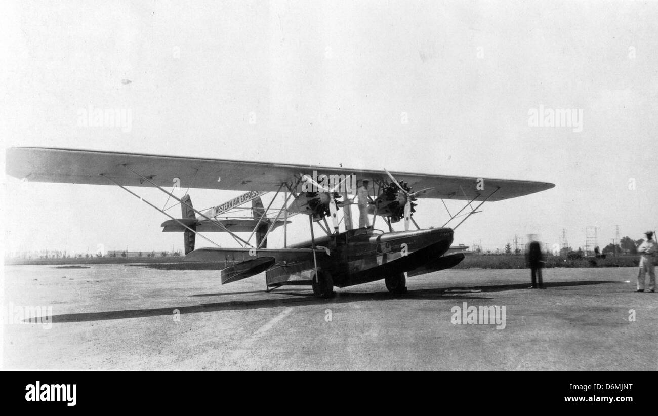 The Sikorsky S-38, NC8021, was used by Western Air Express in 1929. This amphibious biplane ...