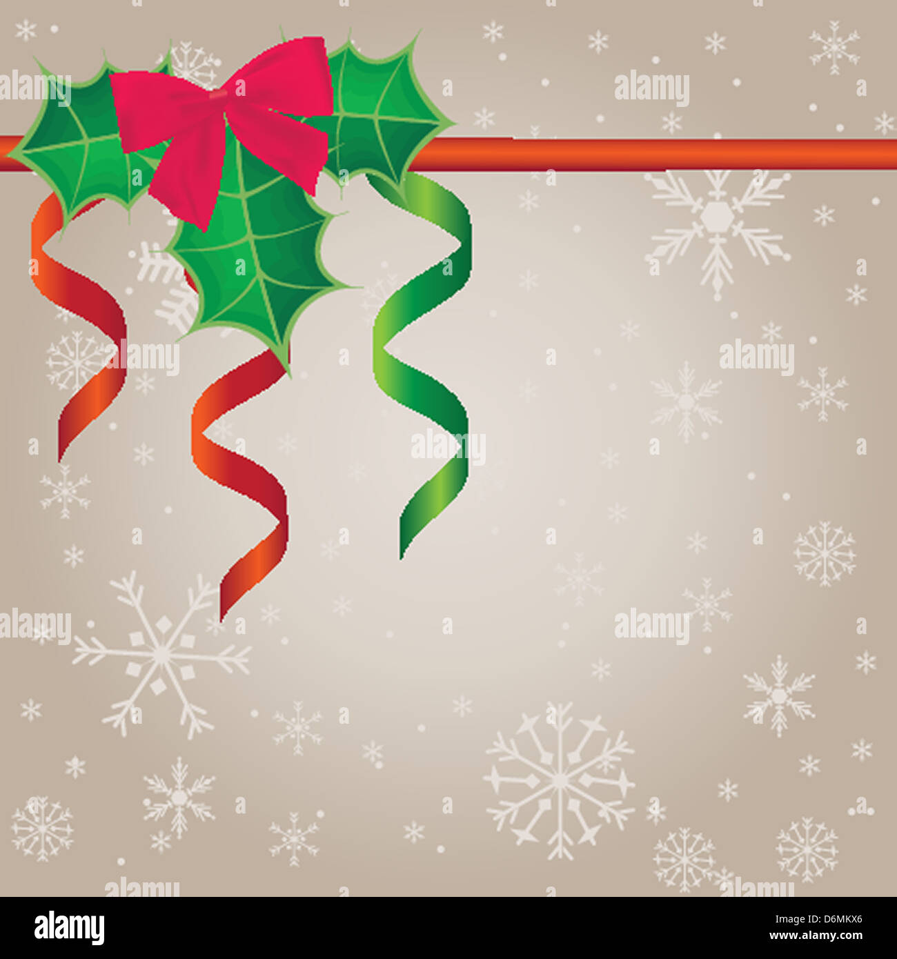 Vector holiday background with holly berries Stock Photo - Alamy