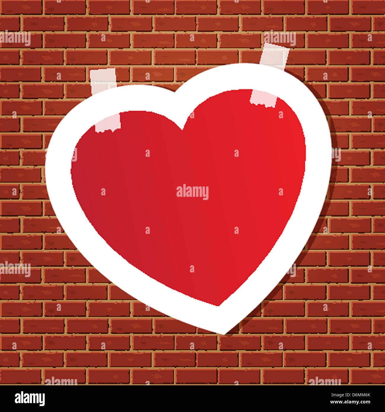 Heart on the brick wall Stock Photo - Alamy