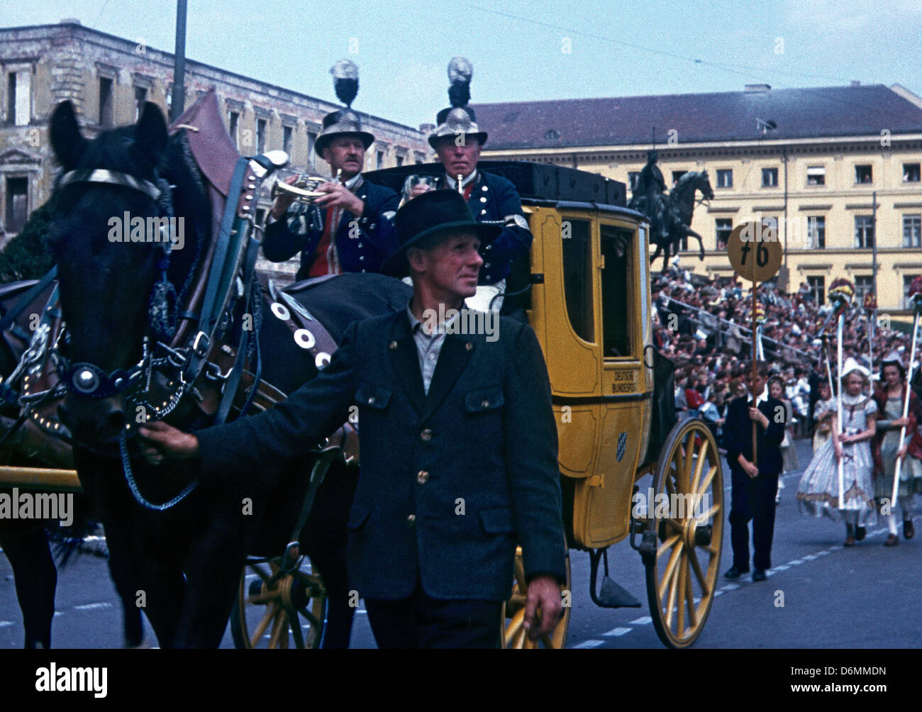 Munich, Germany, Oktoberfest parade on the Ludwigsstrasse Stock Photo ...