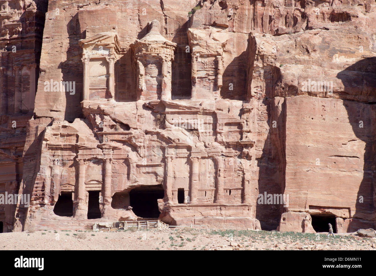Tombs from the Lost City of Petra, Jordan, a first century town carved ...