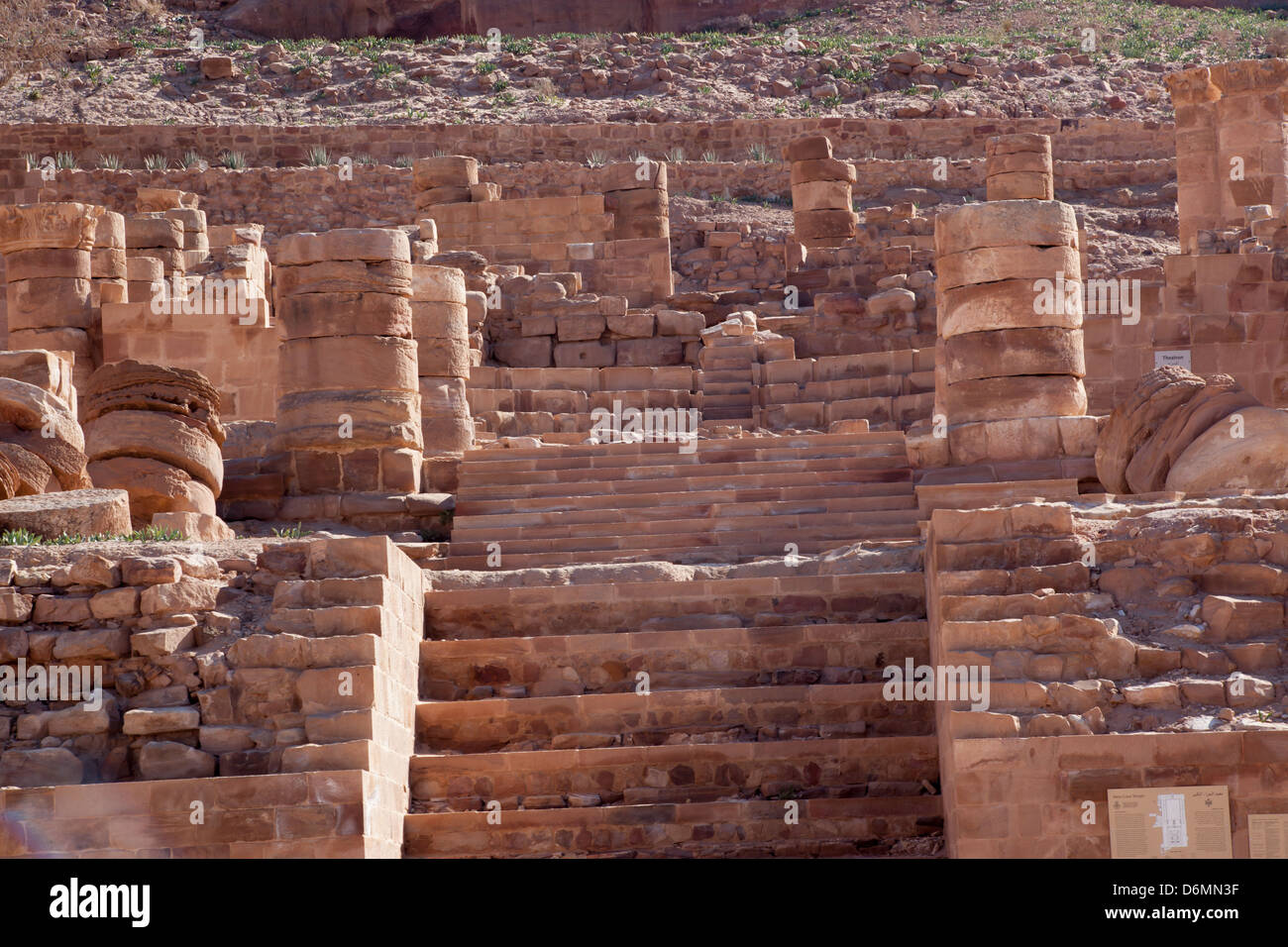 Ruins from the old, lost city of Petra in Jordan, a tourist destination ...
