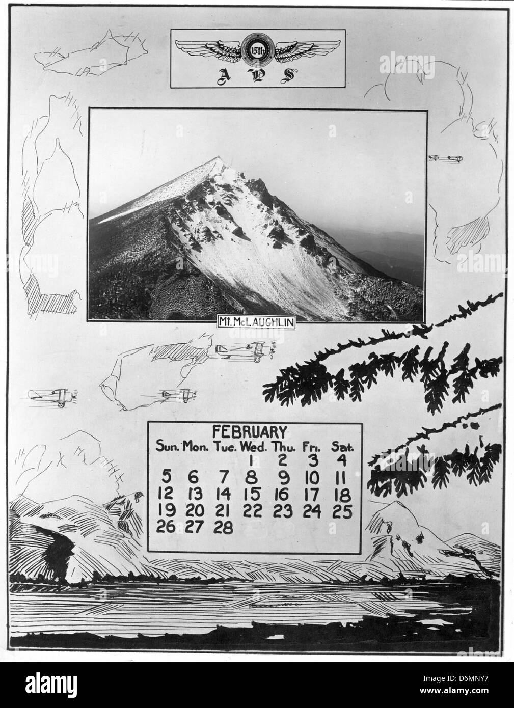 This photo calendar from February 1922 offers a snapshot of early 20th ...