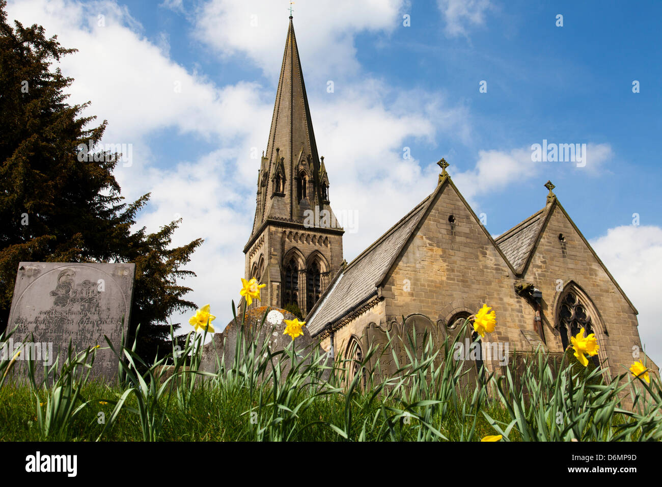 St peters church edensor derbyshire hi-res stock photography and images ...