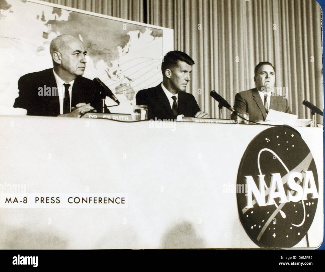 The Sigma 7 spacecraft, part of NASA’s Mercury program, is highlighted ...