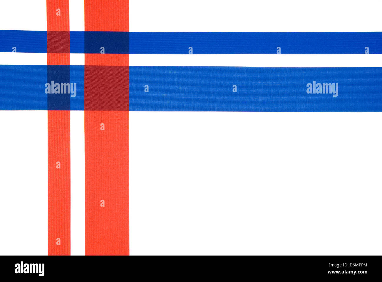 Red christmas ribbon decoration Cut Out Stock Images & Pictures - Alamy