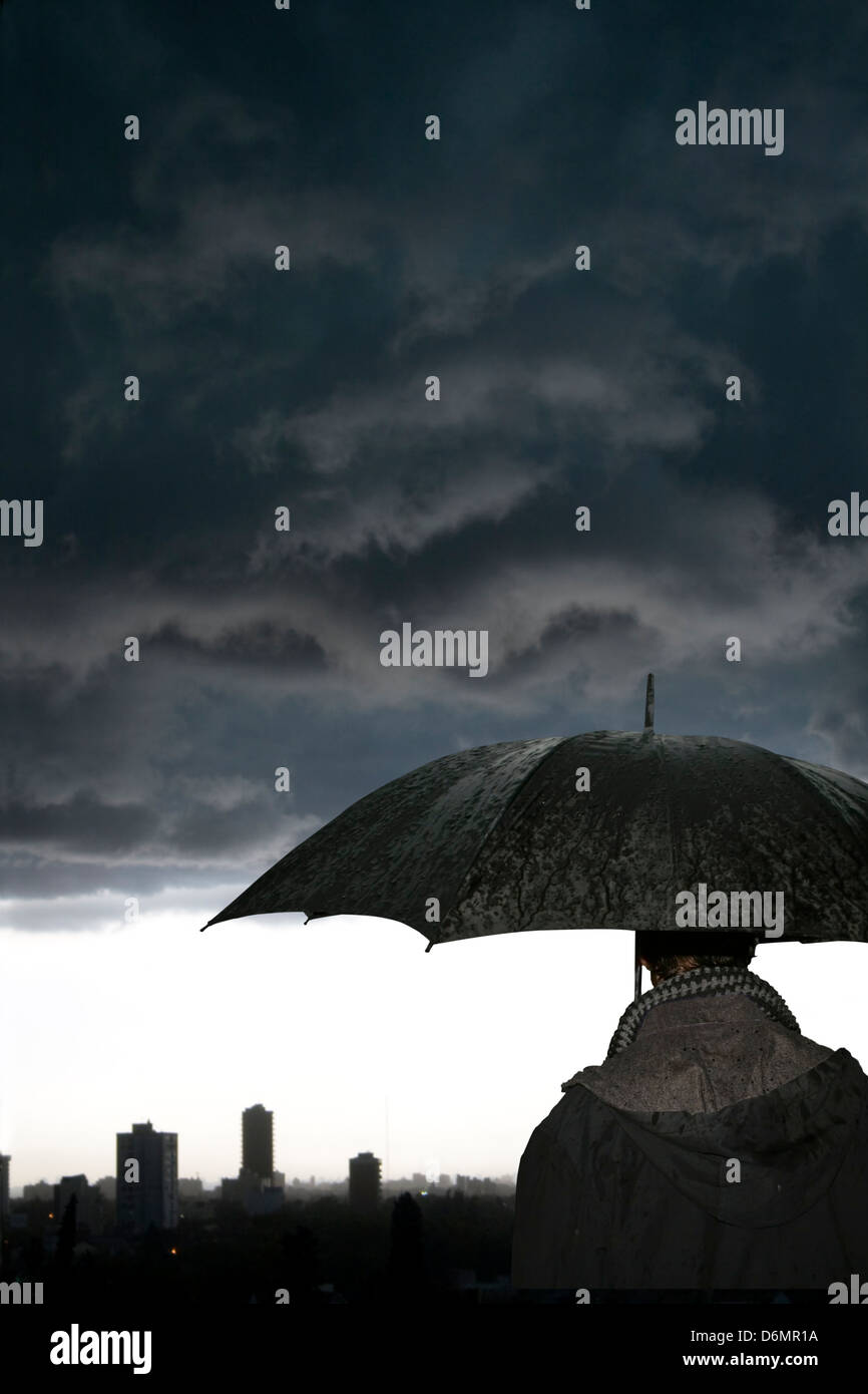 Man in thunder storm hi-res stock photography and images - Alamy