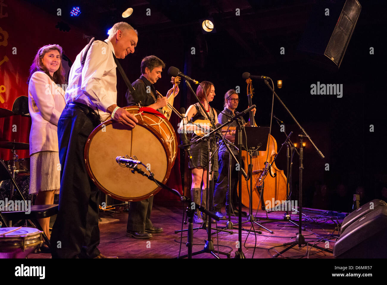 Brooklyn, US, 19 April 2013. New York band Cherven Traktor played traditional Bulgarian music at ...