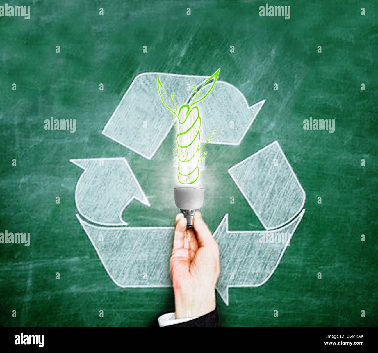 Alternative Energy, Concept Bulb Renewable recycle Stock Photo - Alamy