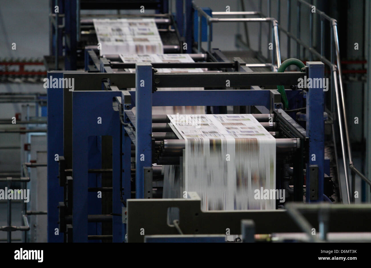 Newspapers rotary printing press Stock Photo - Alamy