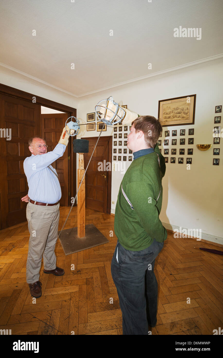 duelling practice at a student fraternity house, Freiburg, Baden ...