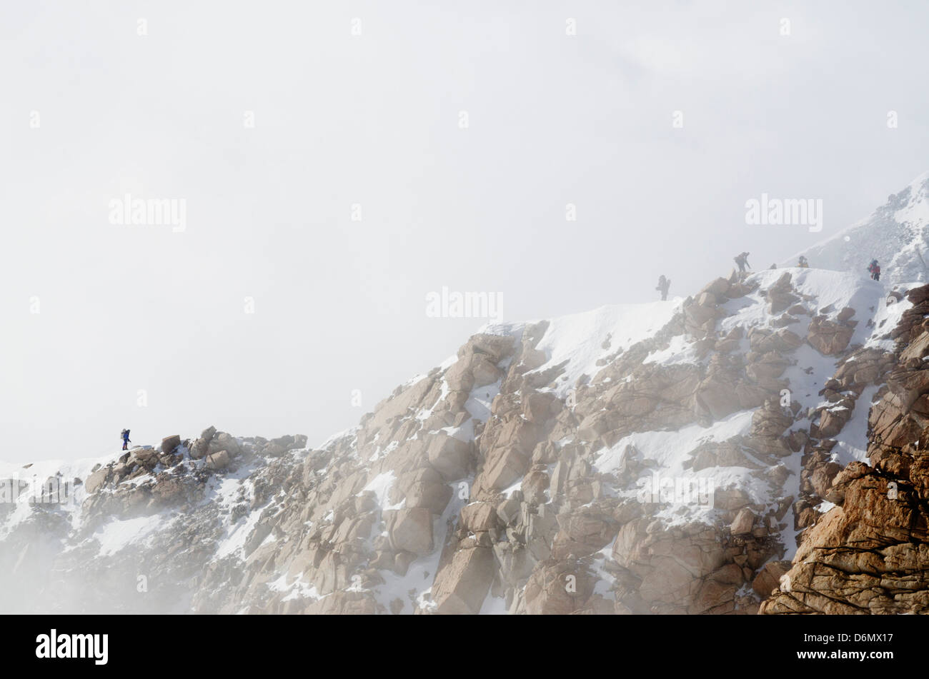 climbing expedition on Mt McKinley 6194m, Denali National Park, Alaska ...