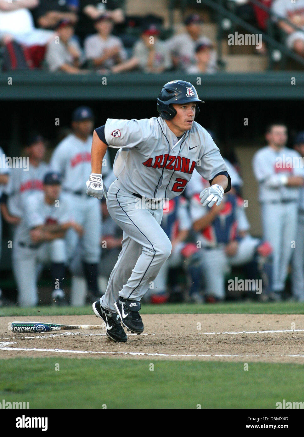 April 19, 2013: Arizona left fielder #23 Zach Gibbons at bat during the ...