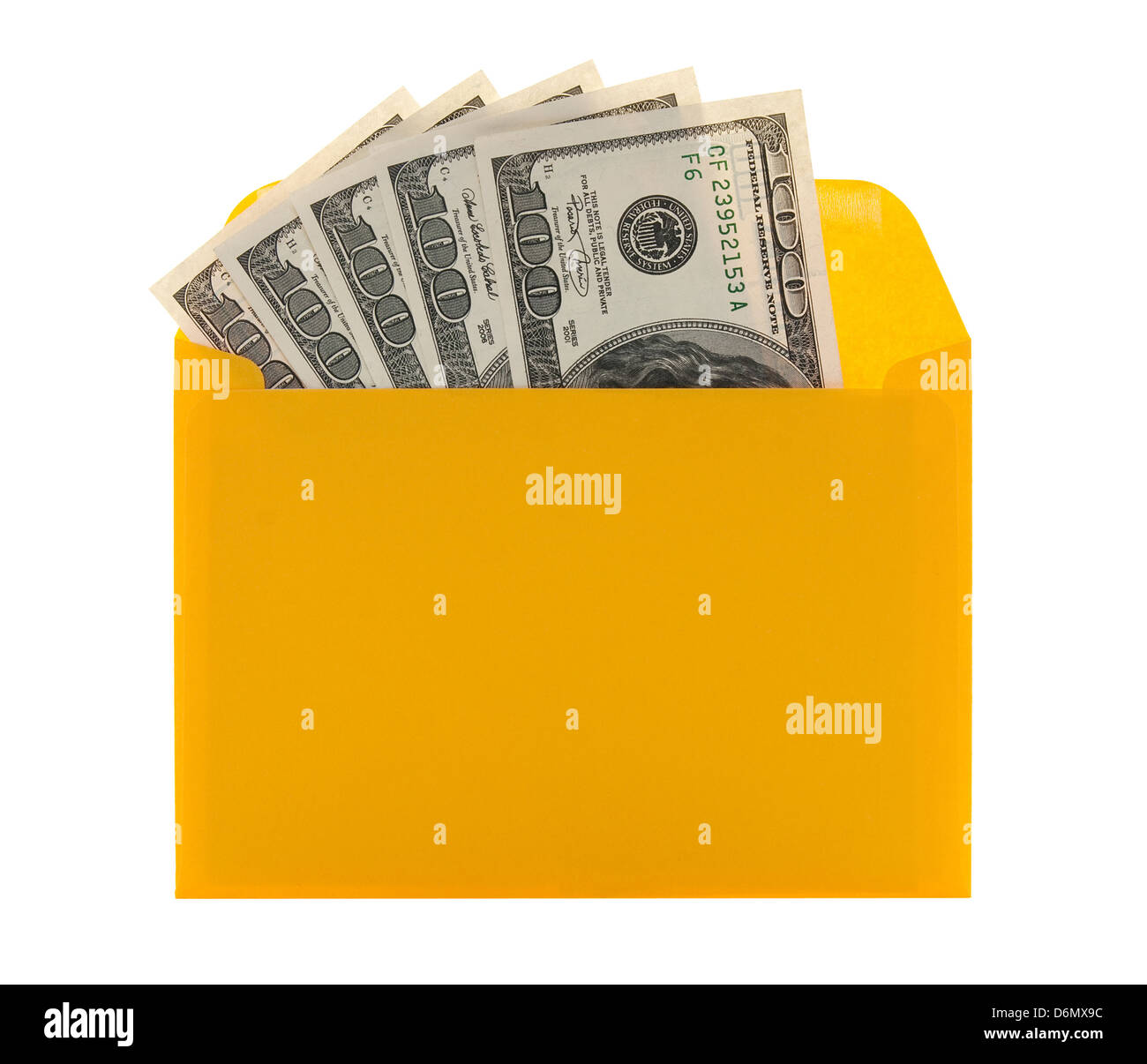 Hundred dollar bill envelope nobody hi-res stock photography and images ...