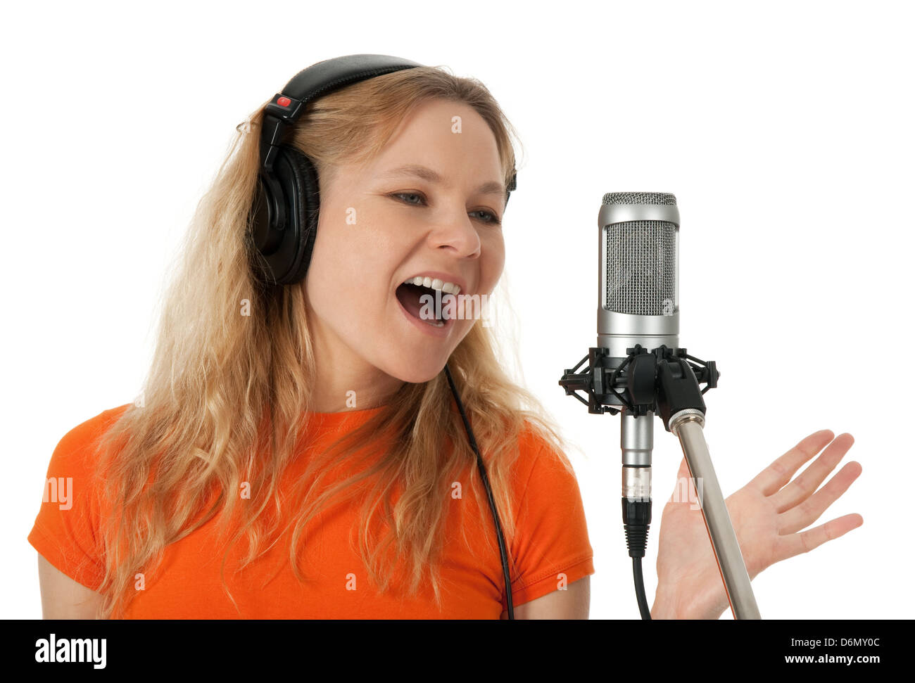 Isolated female singer hi-res stock photography and images - Alamy
