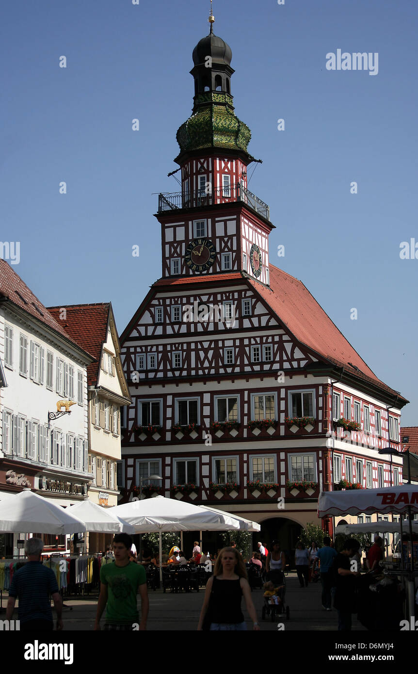 Kirchheim unter Teck, Germany, timbered town hall Stock Photo - Alamy