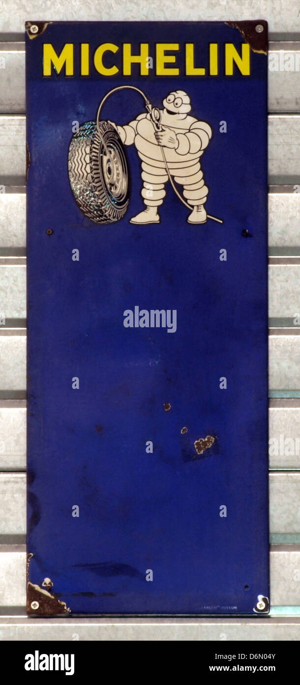 The Michelin enamel advert sign is a vintage advertising piece, once ...
