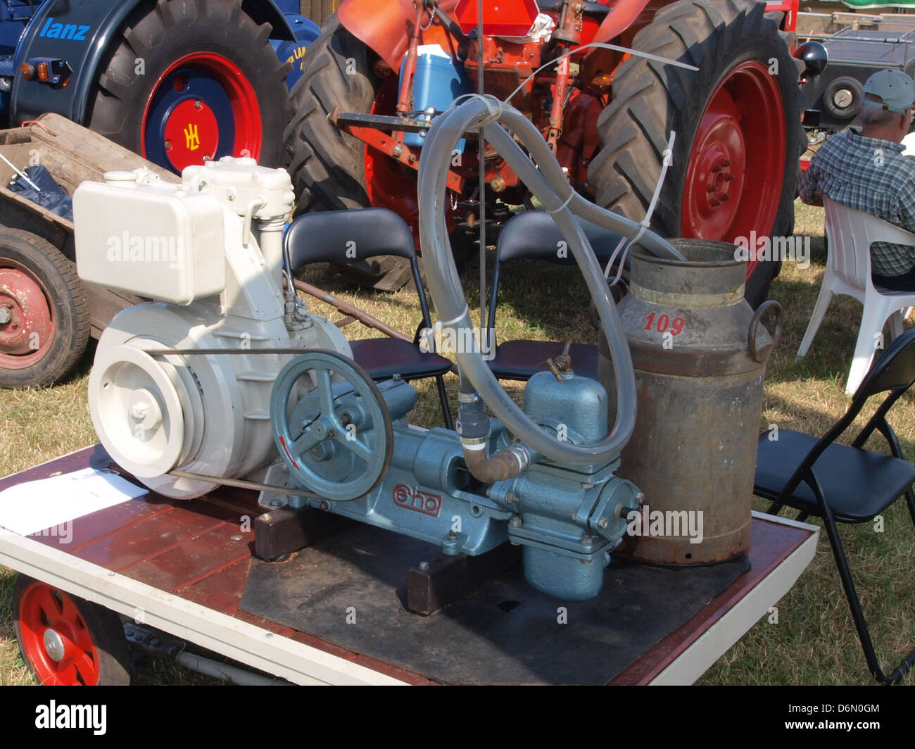 Old blue Geho pump Stock Photo - Alamy