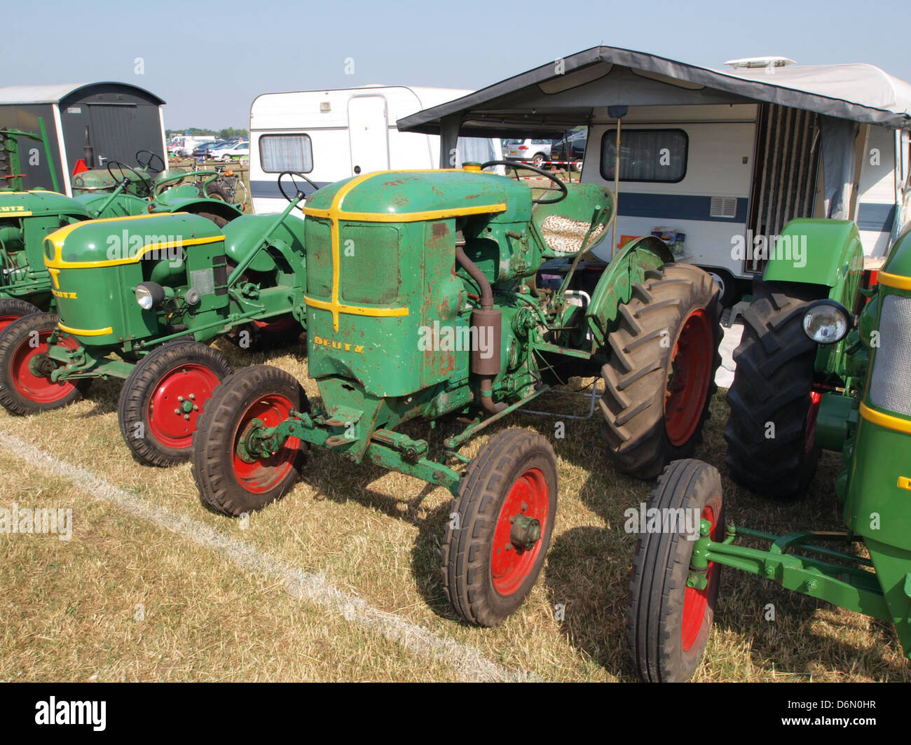 Old green Deutz with red wheels pic2 Stock Photo - Alamy