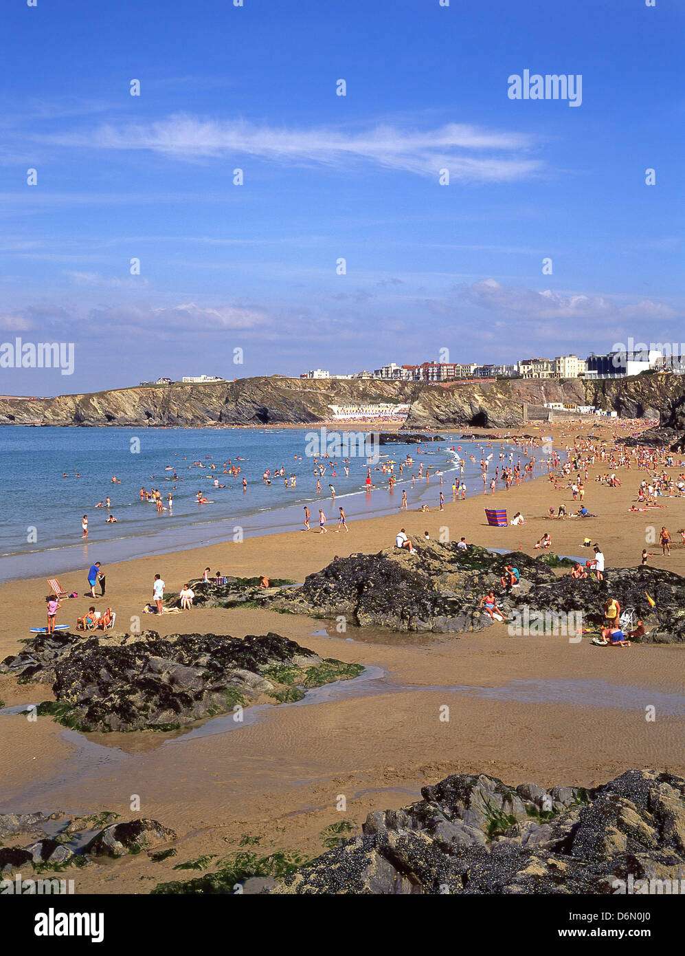 Towan Beach, Newquay, Cornwall, England, United Kingdom Stock Photo - Alamy