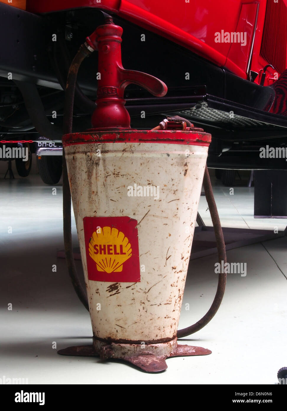 This vintage Shell oil pump represents the early days of automotive ...