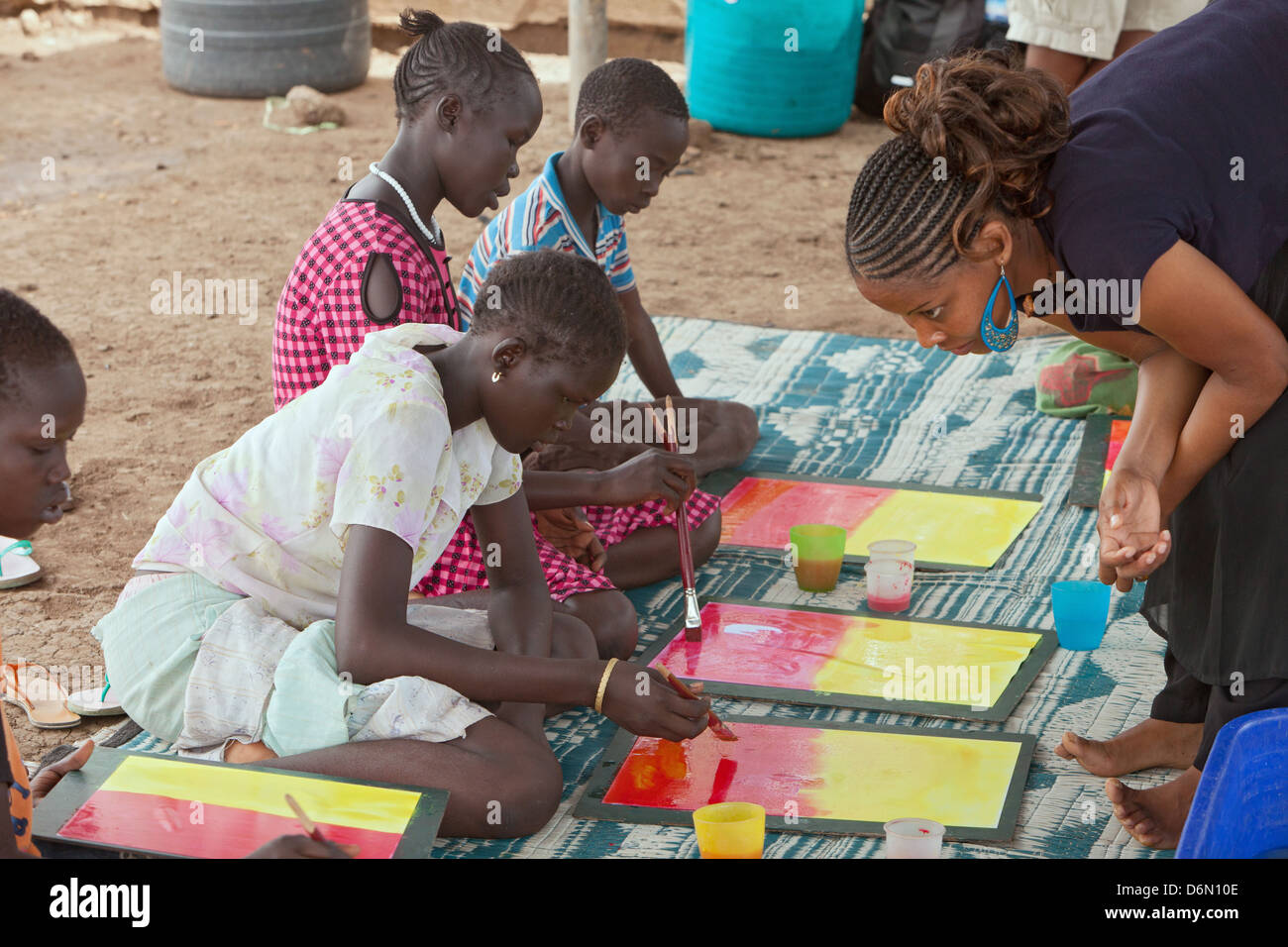 Kakuma, Kenya, Waldorfpaedagogik in Kakuma refugee camp Stock Photo - Alamy