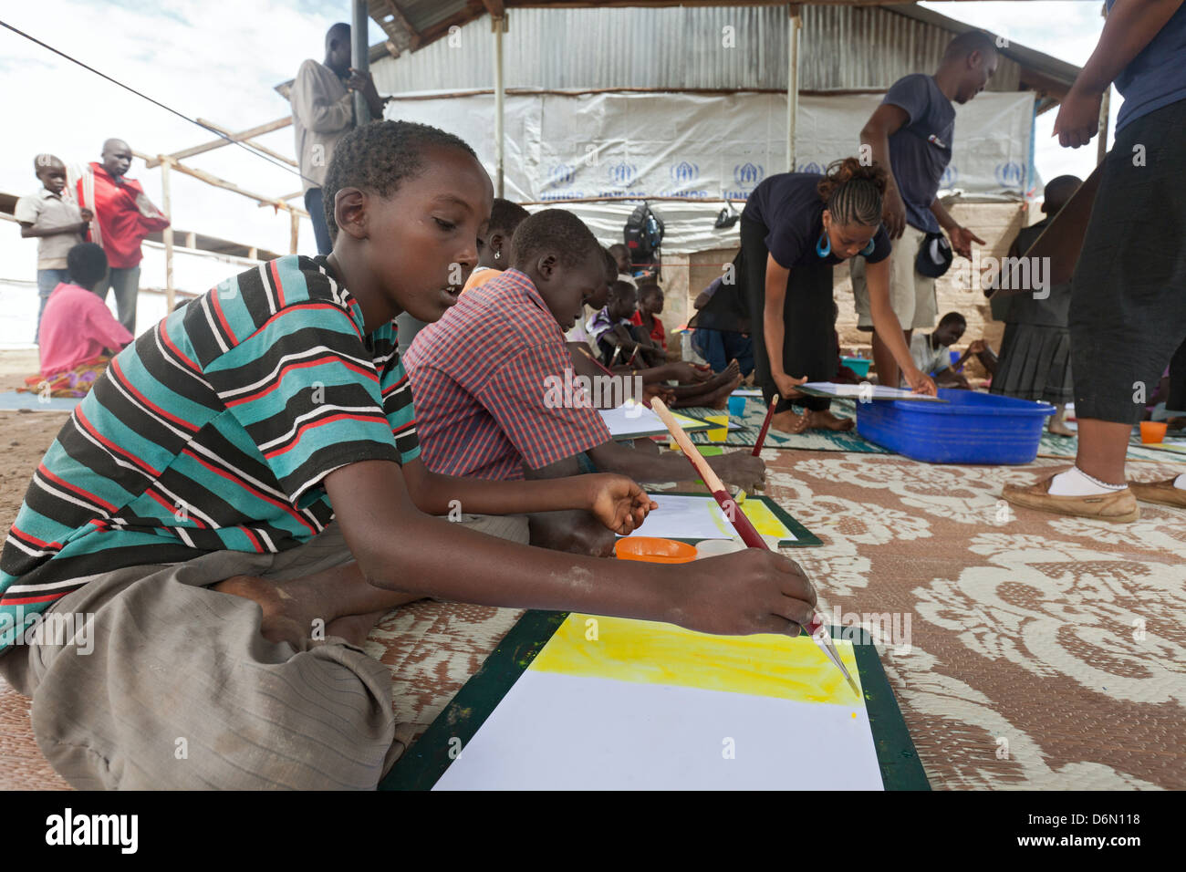 Kakuma, Kenya, Kakuma refugee camp in Waldorfpaedagogik Stock Photo - Alamy