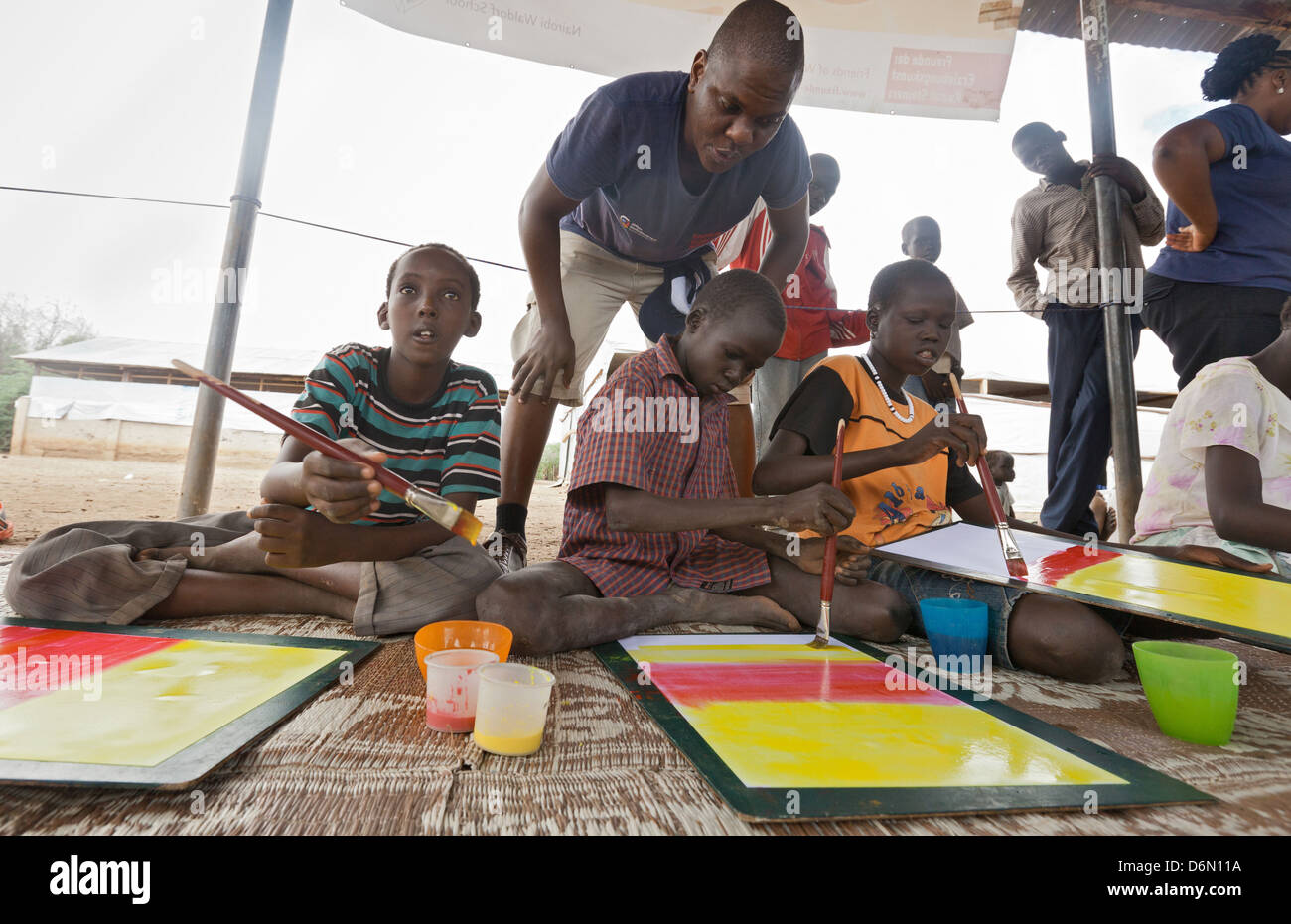 Kakuma, Kenya, Kakuma refugee camp in Waldorfpaedagogik Stock Photo - Alamy