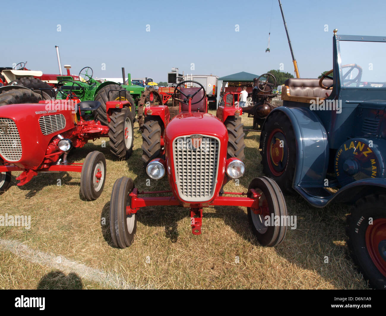 The Red Guldner is a classic German tractor known for its robust design ...