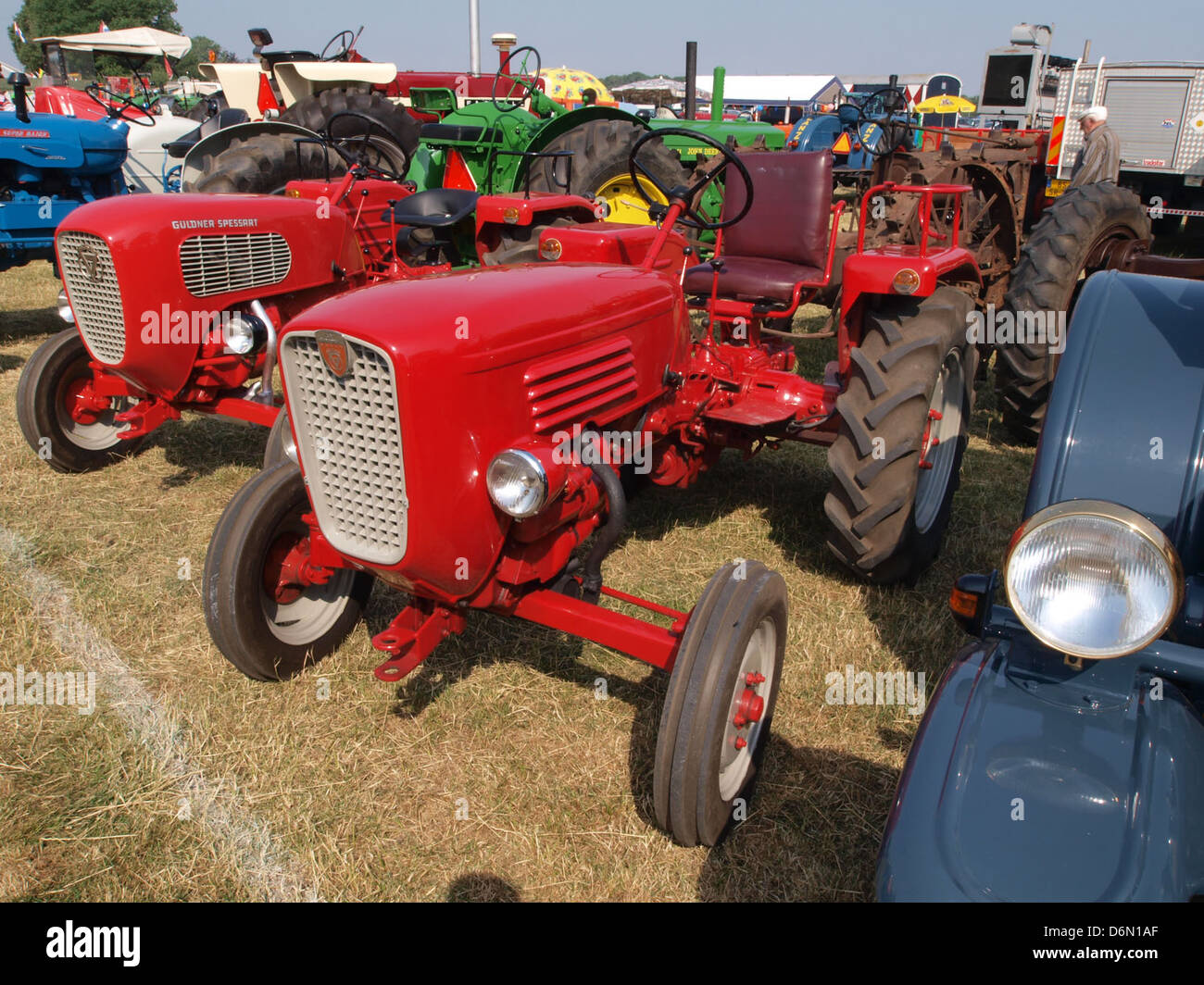 The Guldner tractor, renowned for its robust design, is presented in a ...