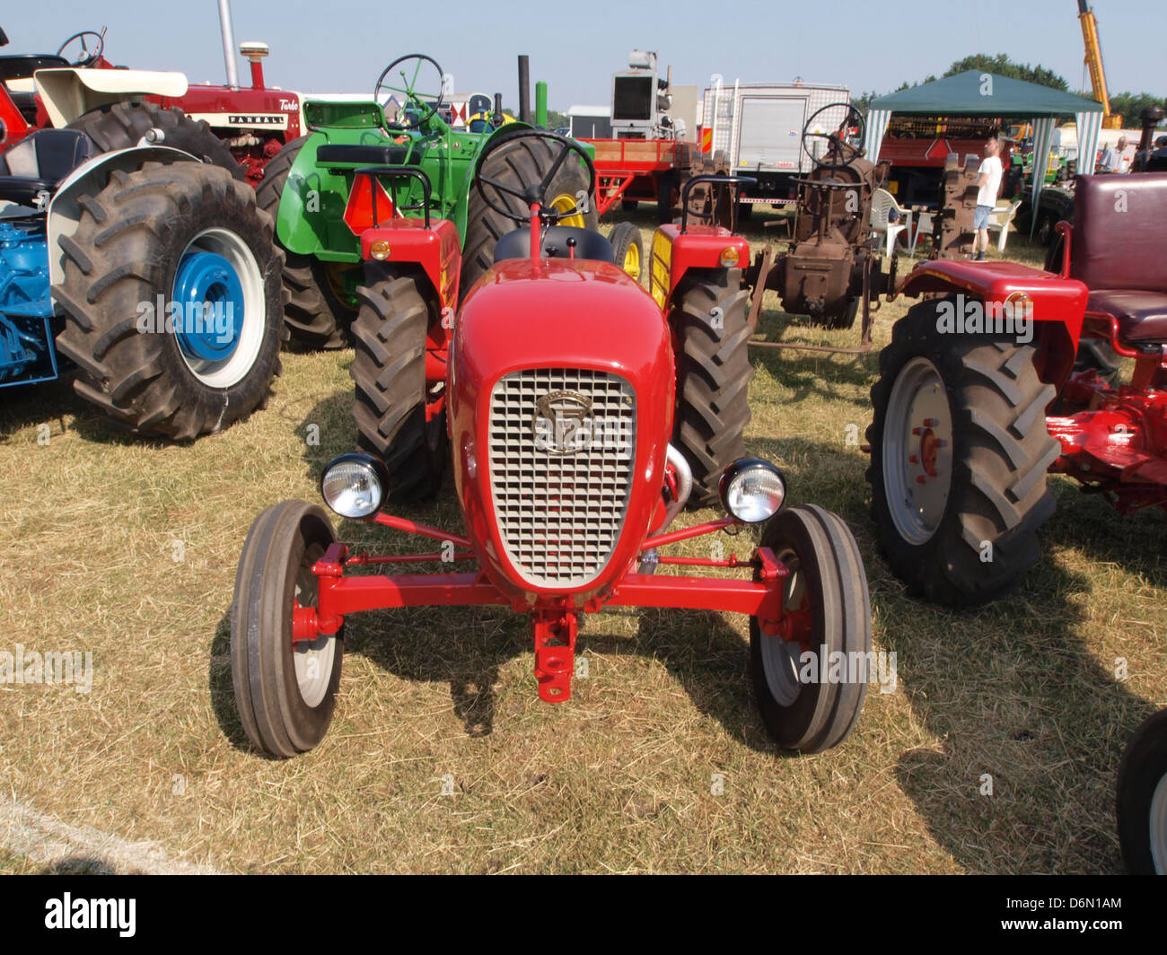 The Red Guldner Spessart is a vintage agricultural tractor from Germany ...