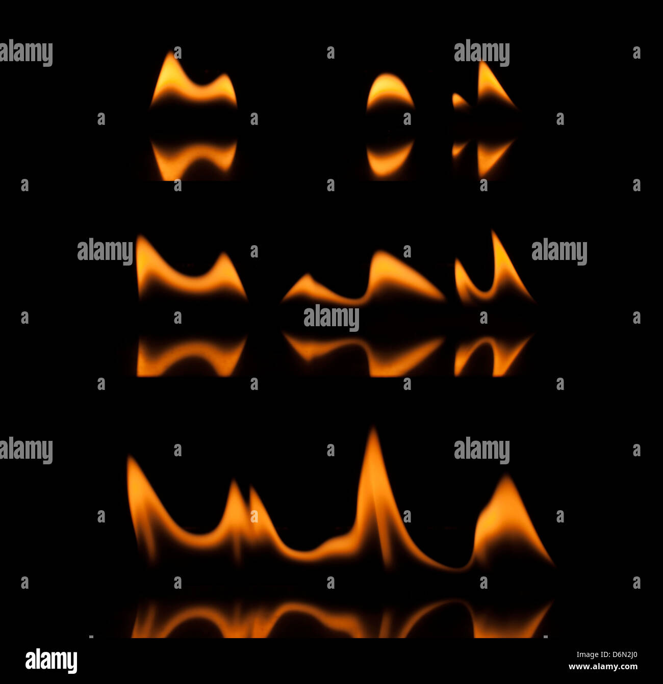 Fire on a black background. Studio shot flames Stock Photo - Alamy