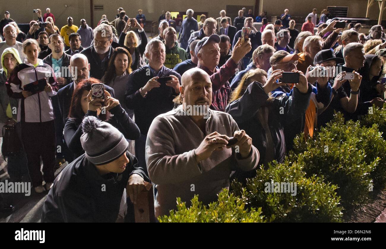 April 20, 2013 - Charles Town, West Virginia, U.S. - Fans crowd the ...