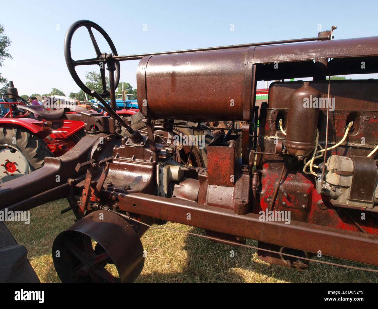 This unidentified vintage tractor represents an early model of ...