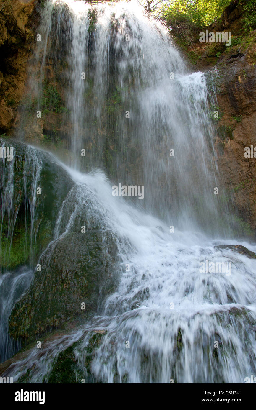 Waterfall during the spring season Stock Photo - Alamy